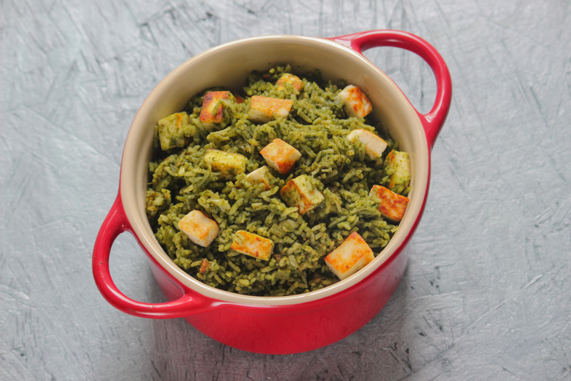 Palak Paneer Pulao – Vege home cooking All Recipes