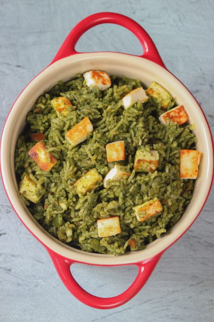 Palak Paneer Pulao – Vege home cooking All Recipes