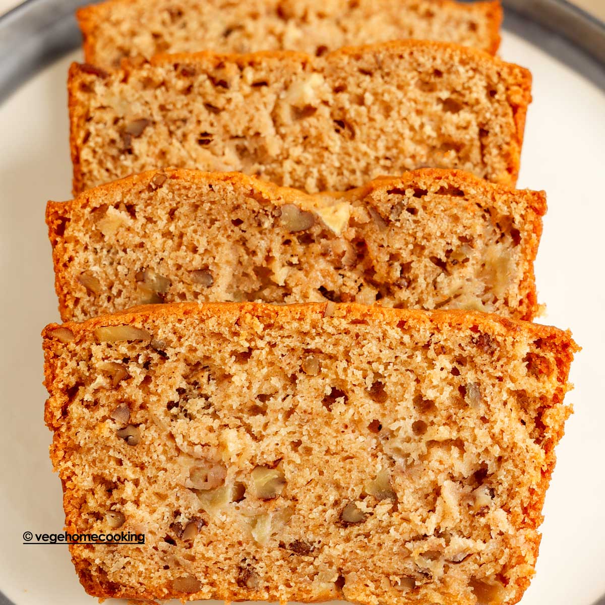 Apple Bread (Eggless) / Apple Loaf Cake
