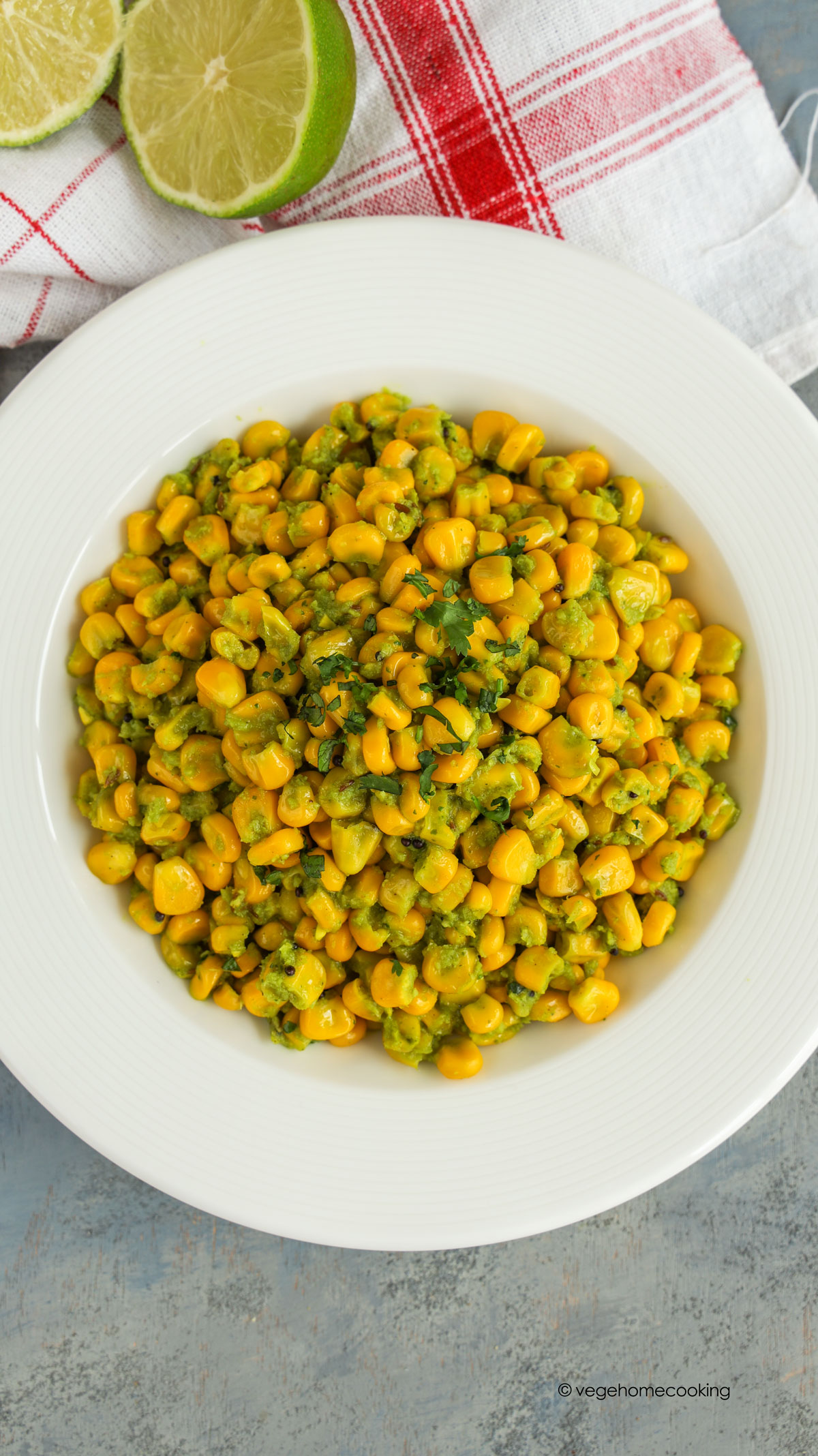 Corn and Coconut Masala / Corn with Coconut and Coriander