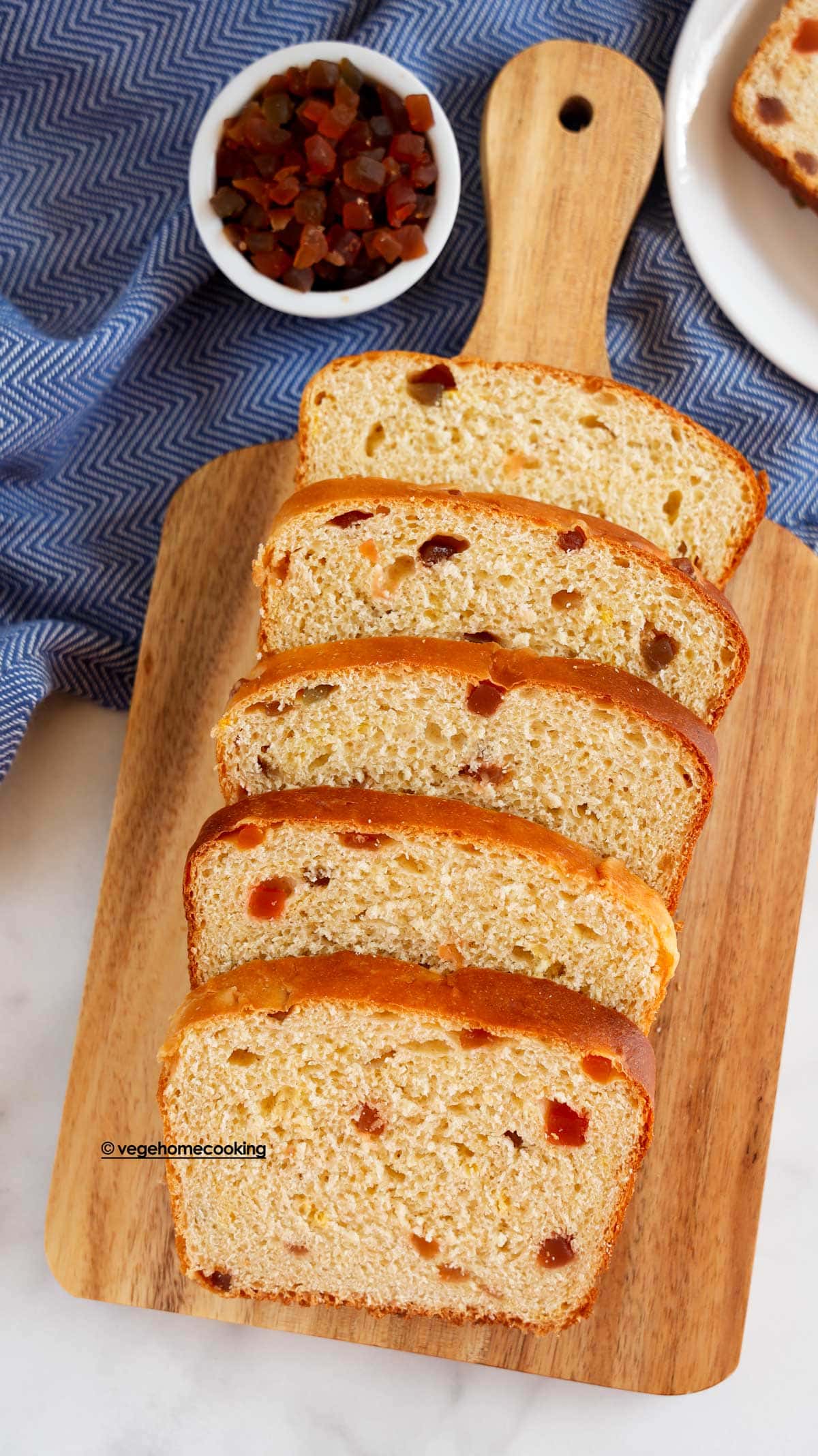 Tutti Frutti Bread (Eggless) / Eggless Fruit Bread