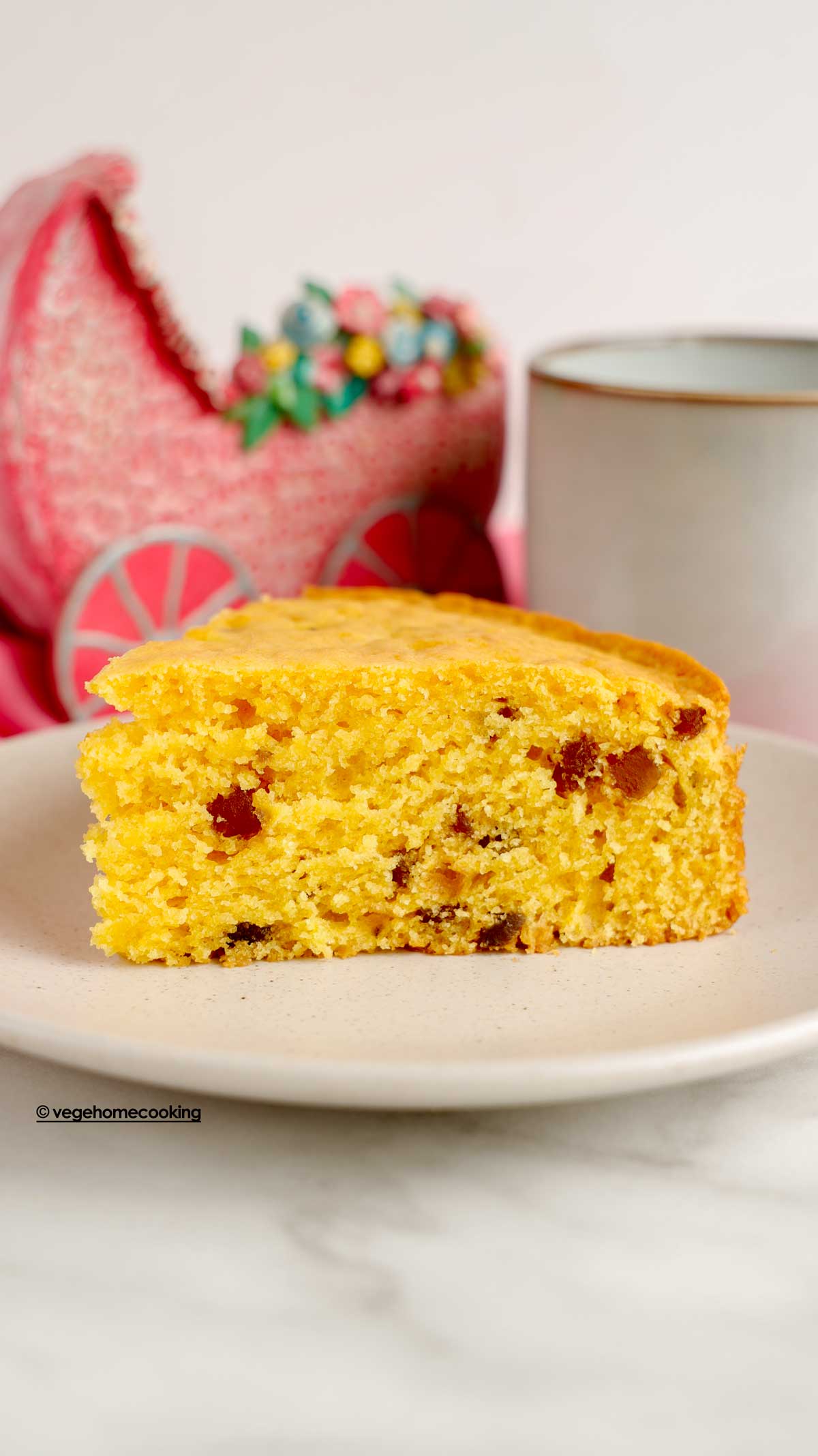 Custard Powder Cake (Eggless)