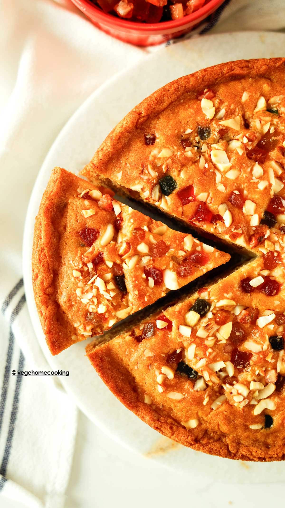 Eggless Tutti Frutti Cake (Bakery-Style)