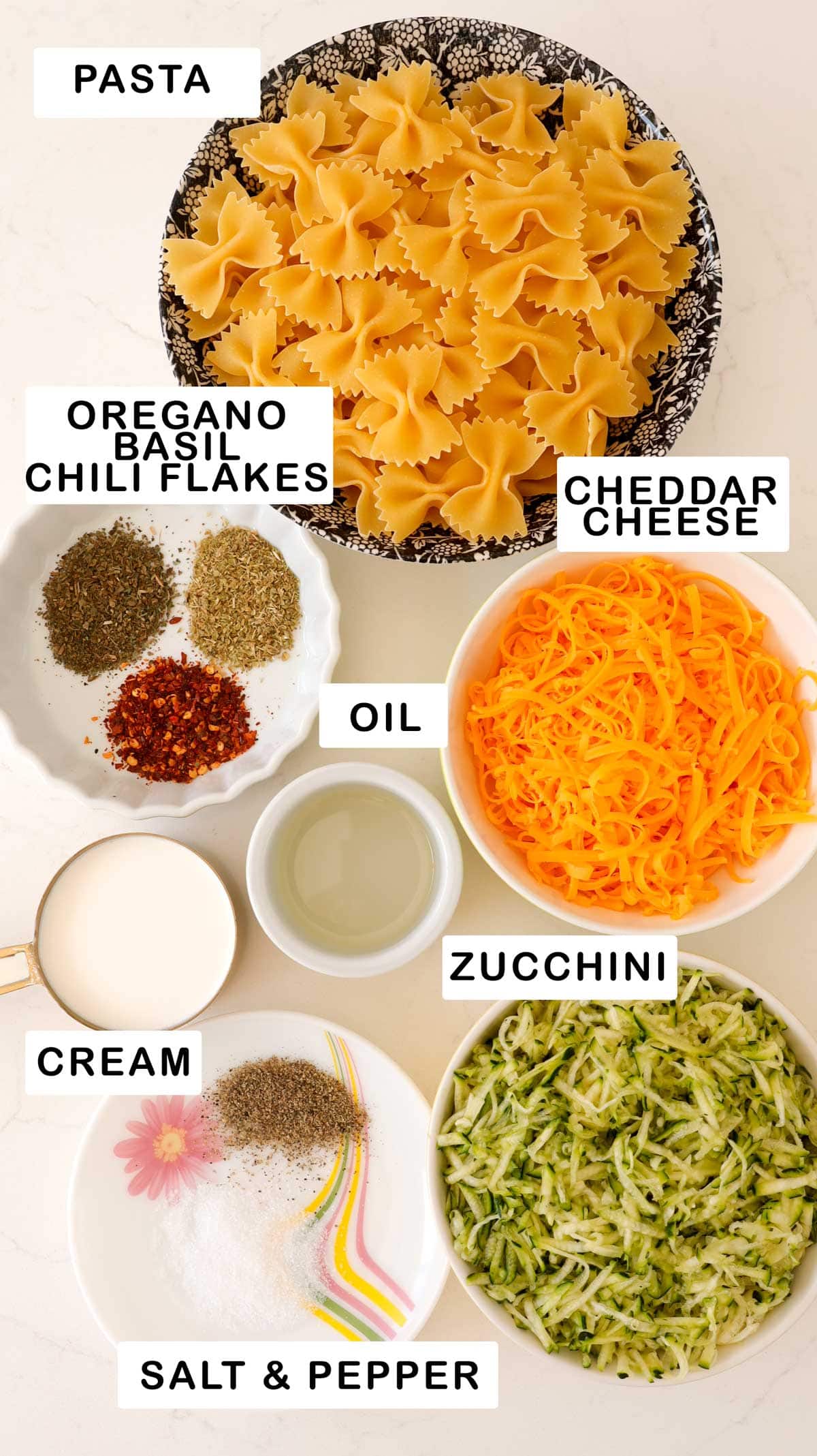 Creamy Zucchini Bow-Tie Pasta
