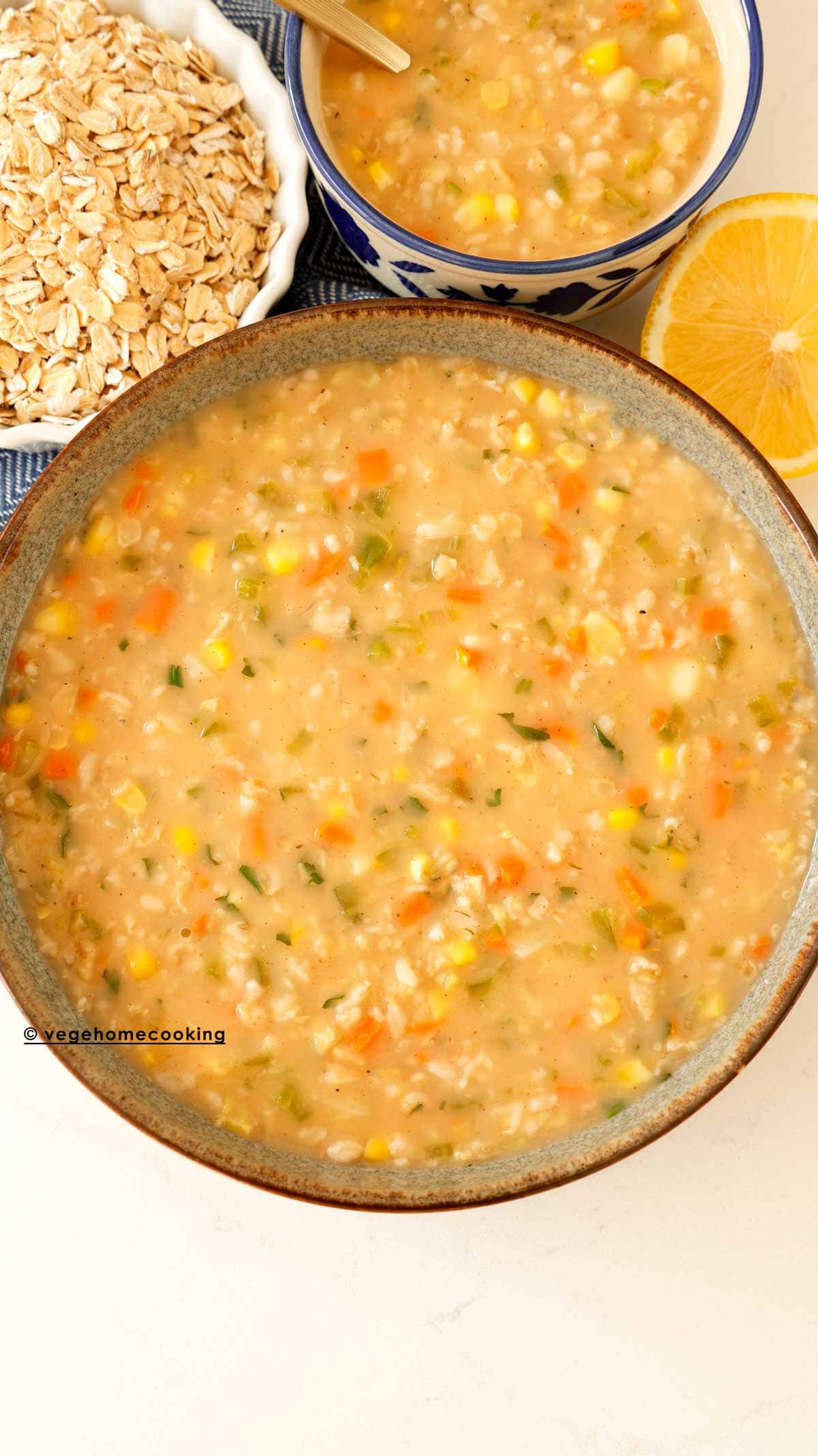 Oats Vegetable Soup (No Onion No Garlic)