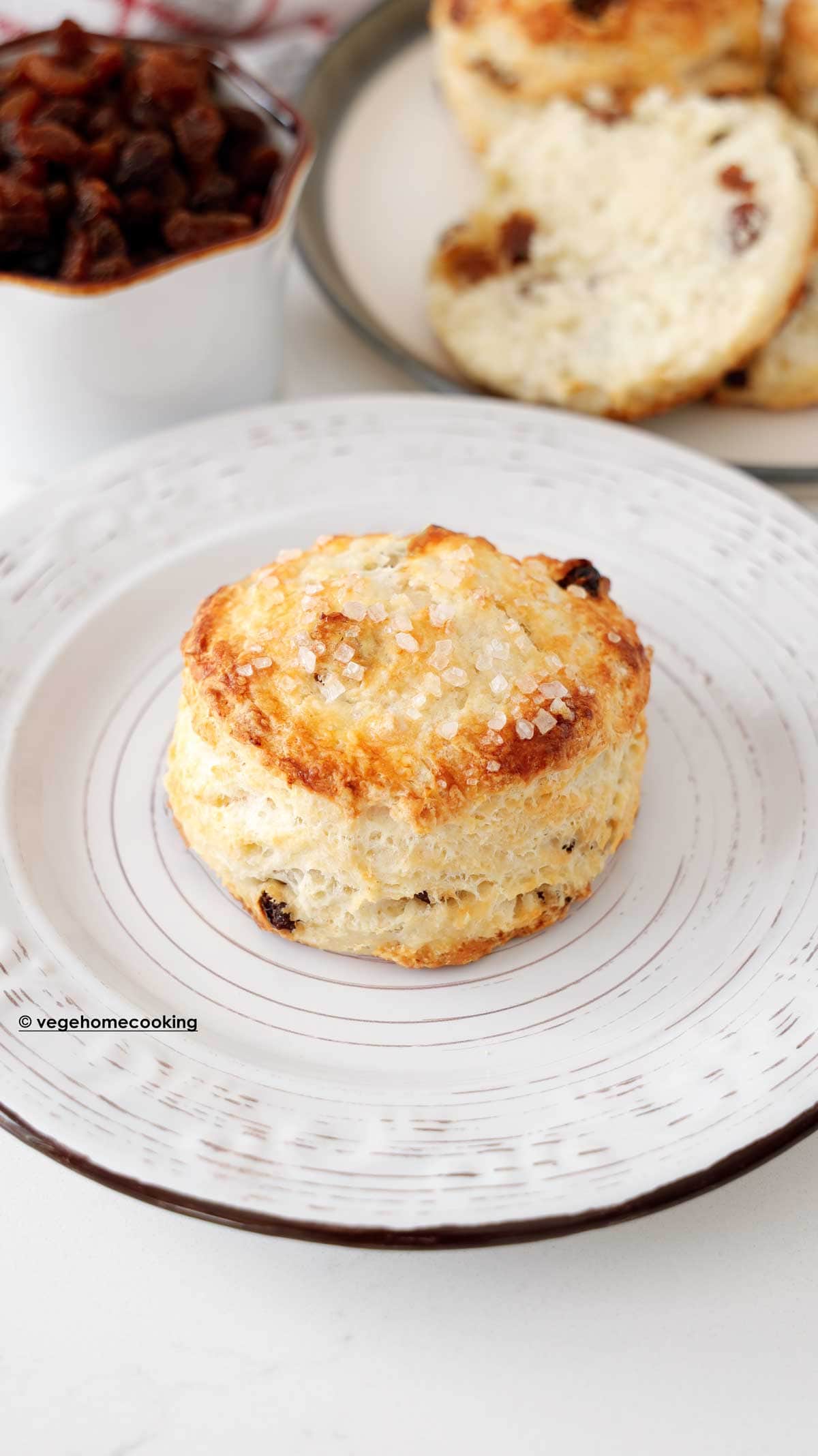 Irish Scones (Eggless) / Raisin Scones